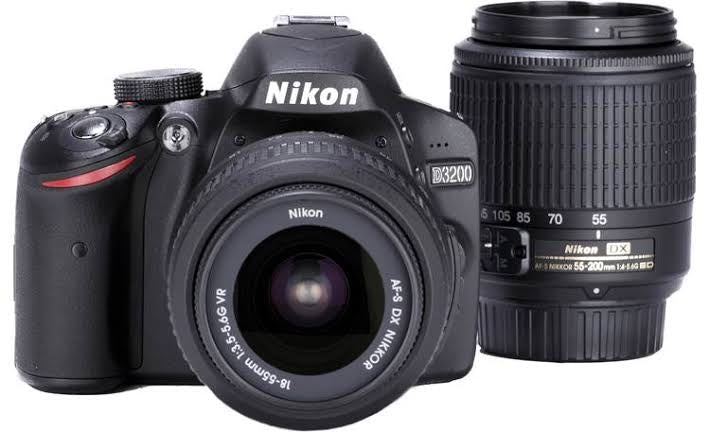 Nikon D3200 Camera 24.2 MP CMOS Digital SLR with 18-55mm & 55-200mm le – Luck Tech Cameras