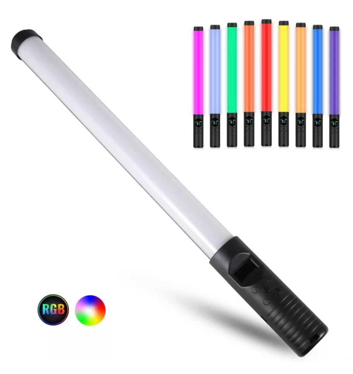 RGB Colorful Photography Light Stick 3000K-6500K Adjustable Temperatur ...