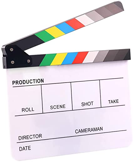 White Clapper Board with Colour Sticks (Accessories) – Luck Tech Cameras
