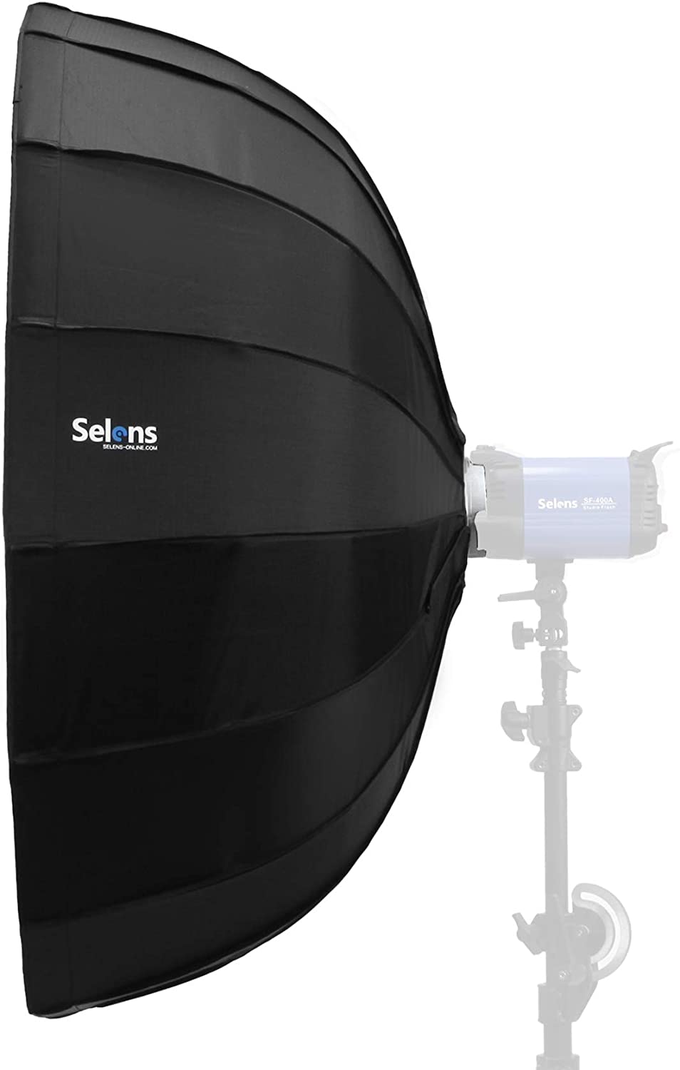 Selens 105cm 41" 16 Rods Parabolic Softbox Quick Collapsible Beauty Di ...